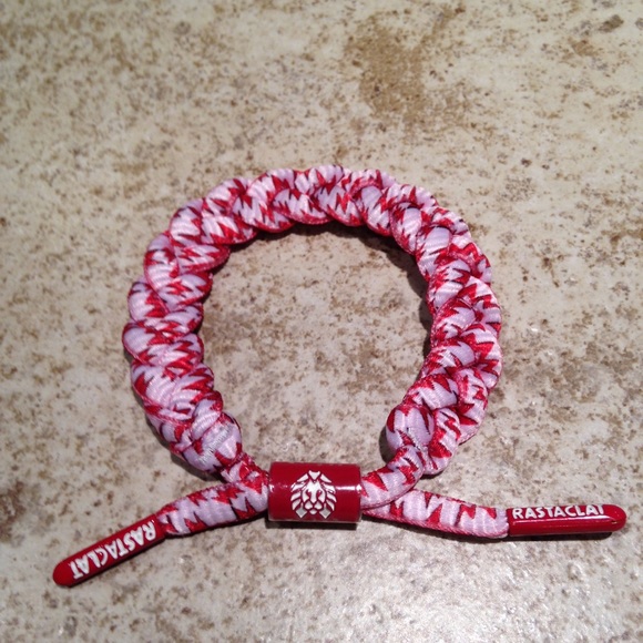 Accessories | Rastaclat Bracelet Wristband Shoelace White Red | Poshmark